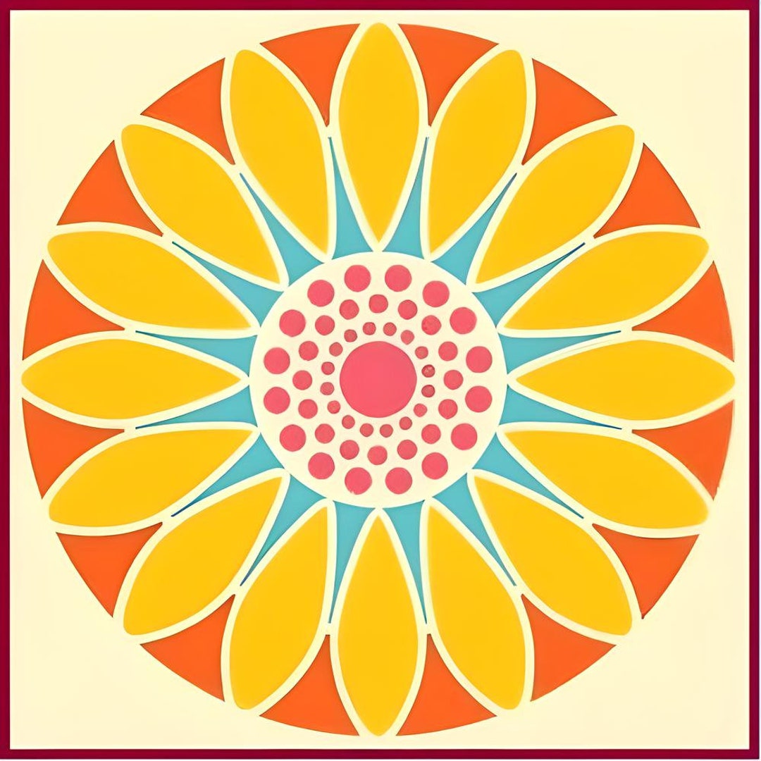 Flower Circle 11 Stencil - 11"x11" Mandala Round Circle Stencil, DIY ...