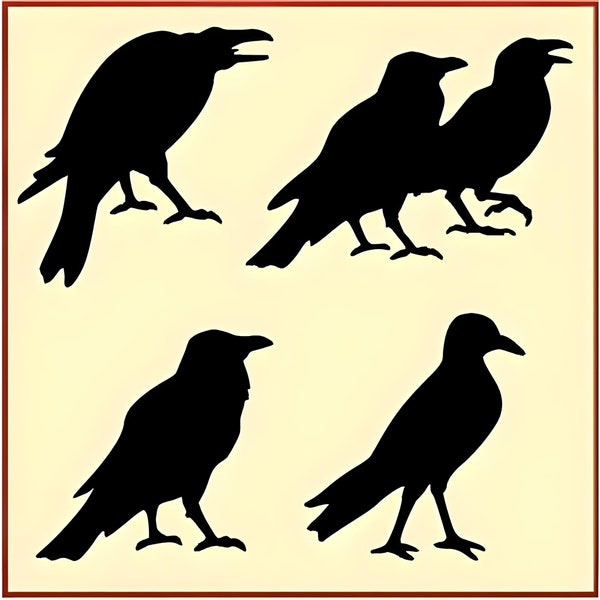 Crow Stencil - Etsy