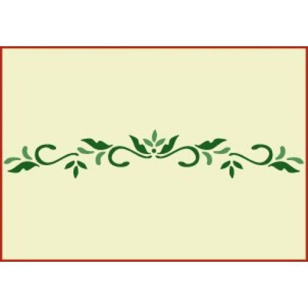 Leaf Scroll Border Stencil 8 X 1.4 the - Etsy