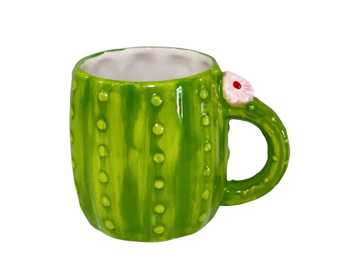Ceramic Cactus Mug Green - Etsy