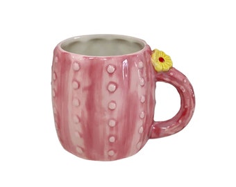 Mini Ceramic Cactus Ornaments Pink Cactus Green Cactus | Etsy