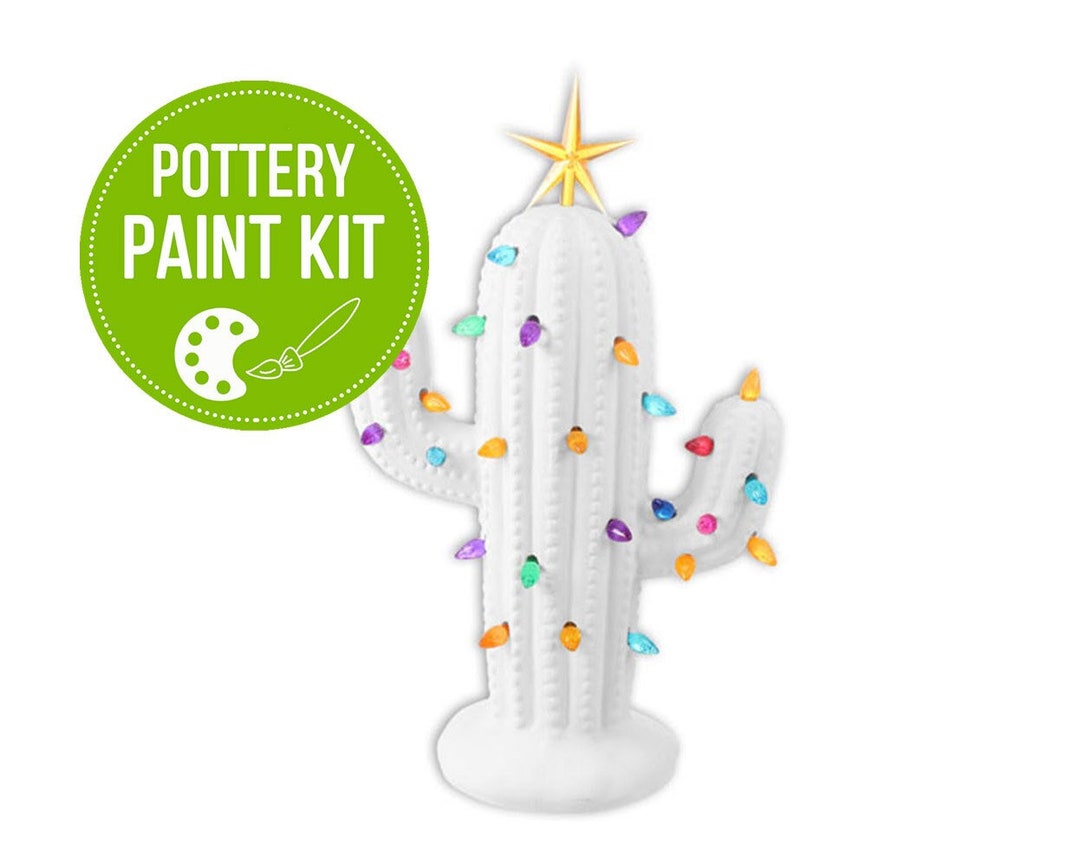 DIY Craft, Lighted Cactus Tree, Ceramic Cactus, Craft Kit for Adults ...