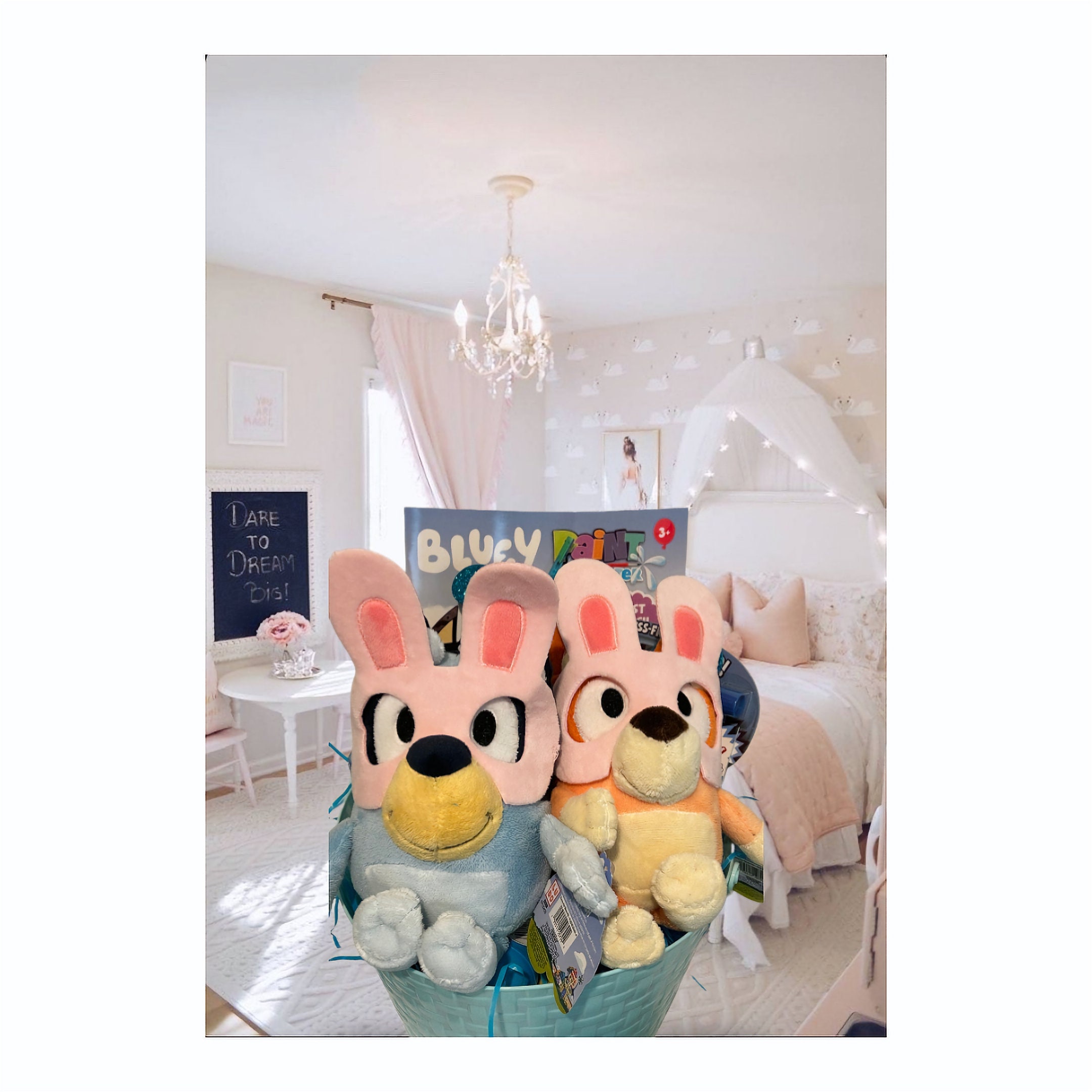 Bluey Easter Basket, Bluey Plush Basket, Bluey Toys Basket, Easter Gift ...