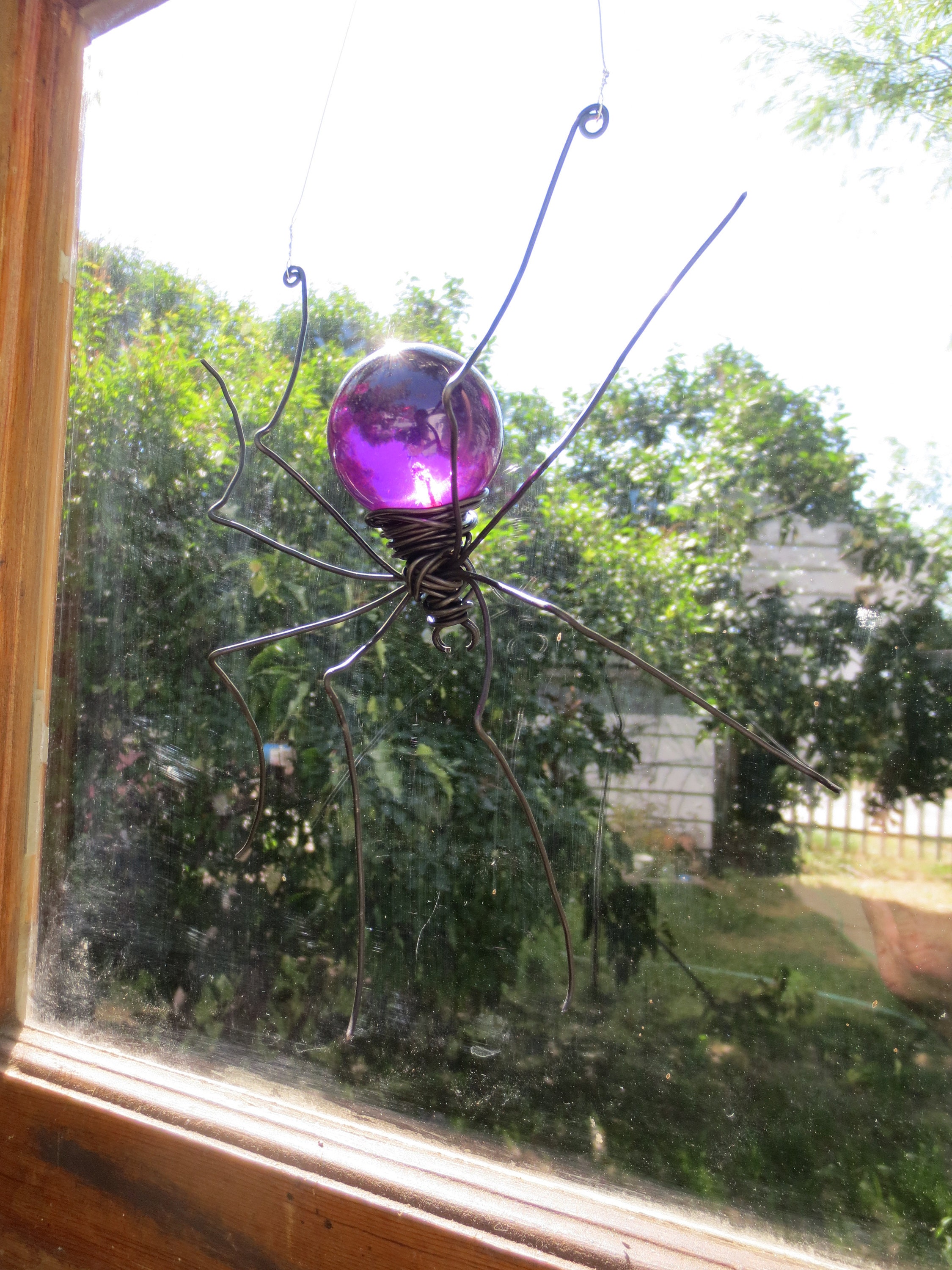 Purple Sun Catcher Window Spider Hanging Art Made to Order - Etsy