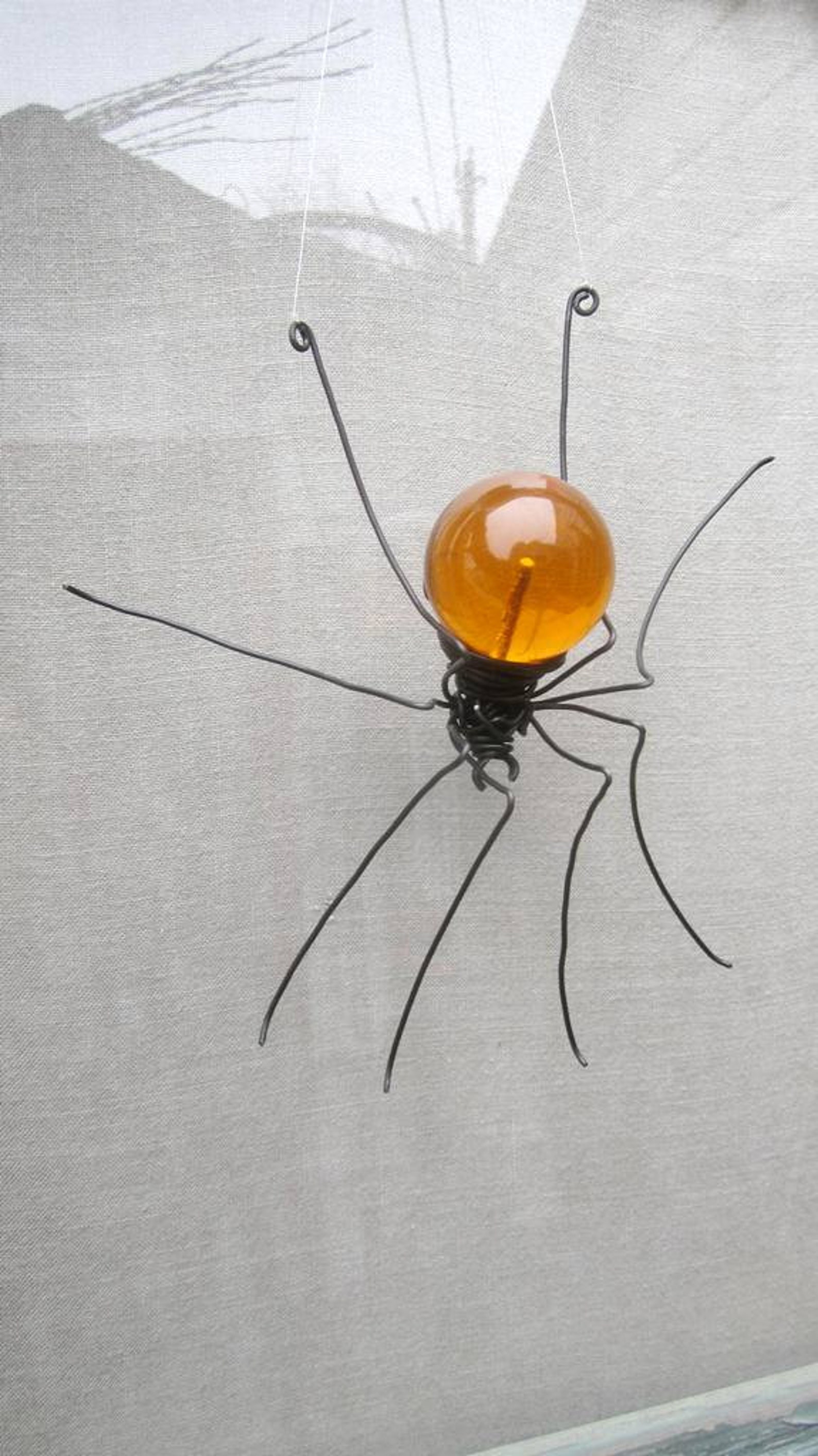 Orange Sun Catcher Window Spider Hanging Art Made to Order - Etsy
