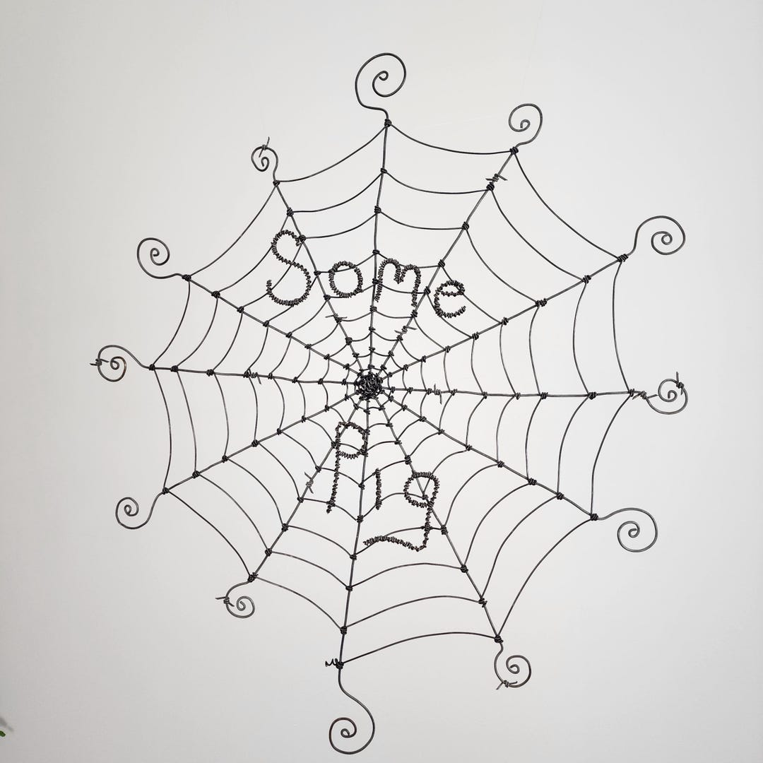 Some Pig Barbed Wire Spider Web Sculpture Made to Order, Free Shipping ...