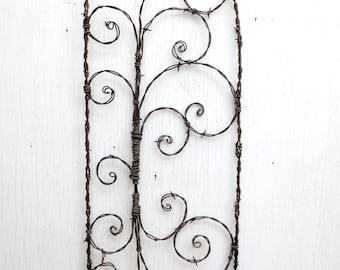 Bodacious Barbed Wire Trellis Bristling With Random Spiky Spirals Made ...