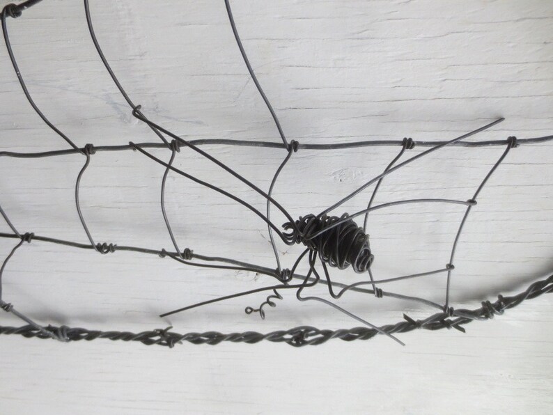 48 Tall Spider In A Tattered Web Barbed Wire Garden | Etsy