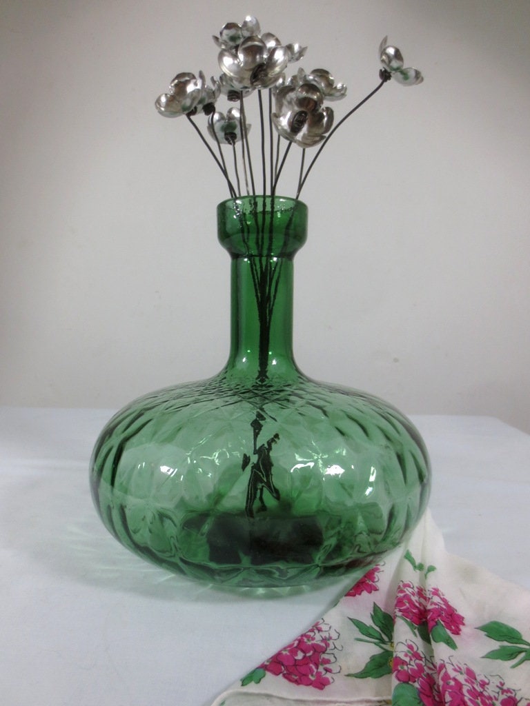 Silver Bouquet of Forever Blooming Flowers Repurposed Art | Etsy