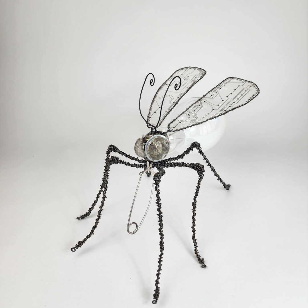 Large Bulb Fly-like Creature Repurposed Sculpture, Free Shipping in USA ...