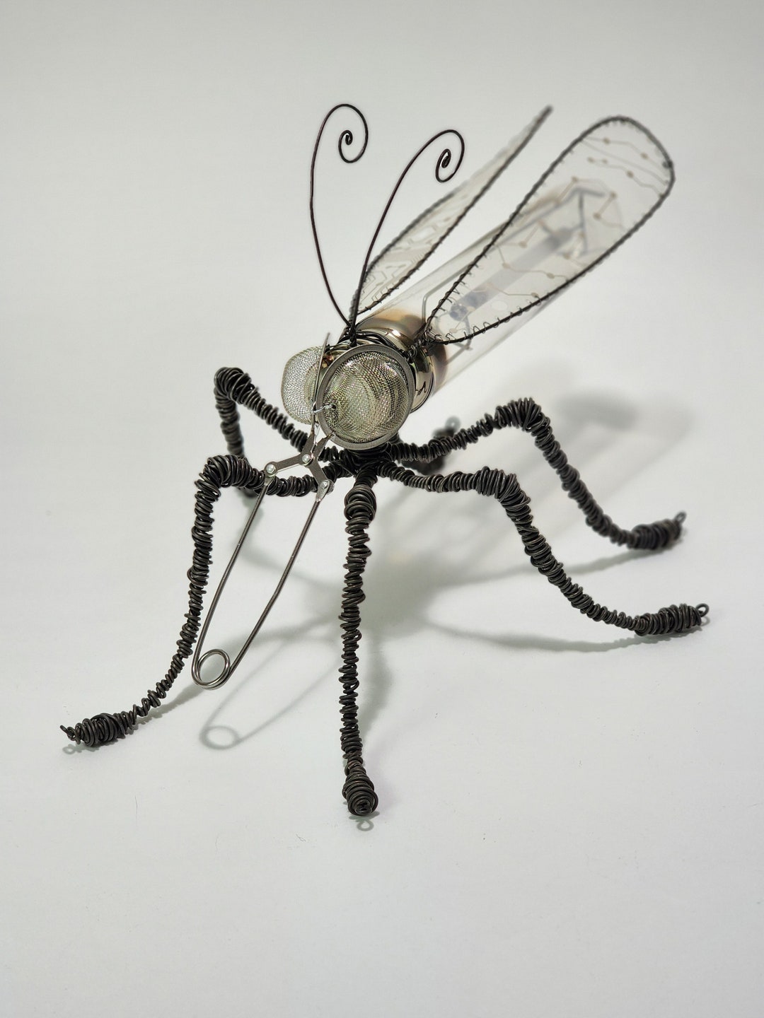 Whimsical Bulb Fly-like Creature Repurposed Sculpture, Free Shipping in ...