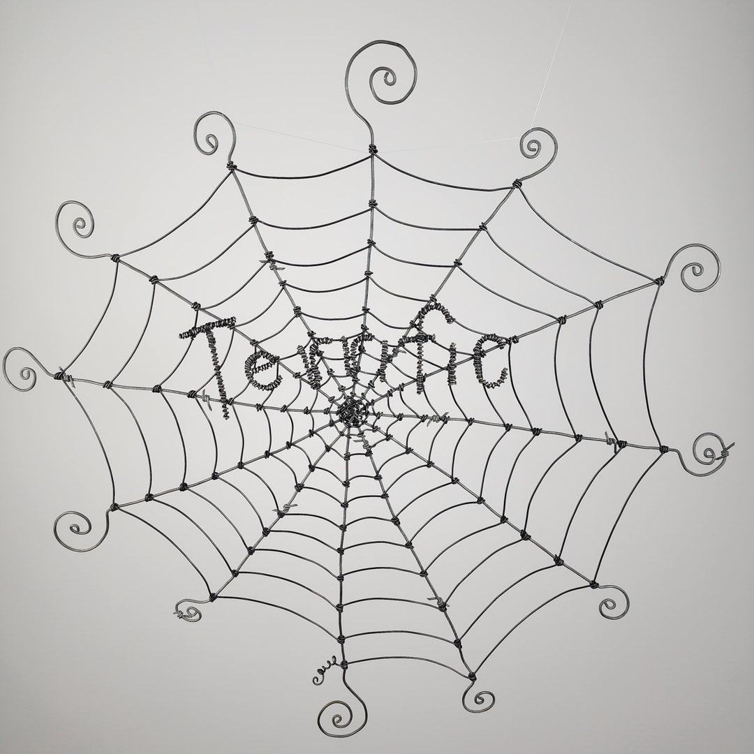 Terrific Barbed Wire Spider Web Sculpture Made to Order - Etsy
