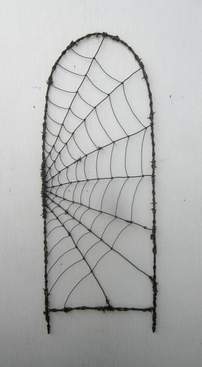 Beautiful Barbed Wire Spider Web Garden Trellis Free Shipping - Etsy