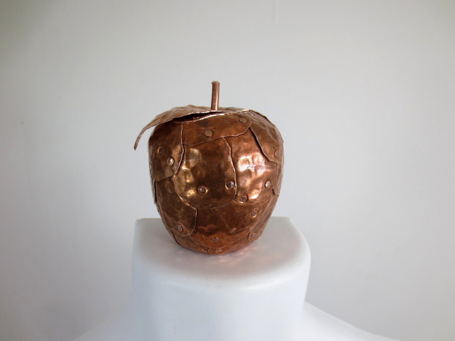 Unique Hammered Copper Apple Sculpture Made to Order - Etsy