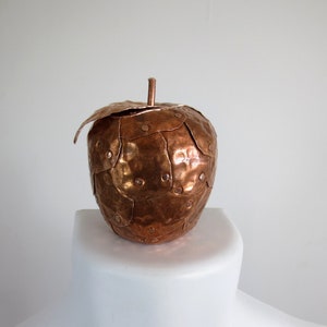 Unique Hammered Copper Apple Sculpture Made to Order - Etsy