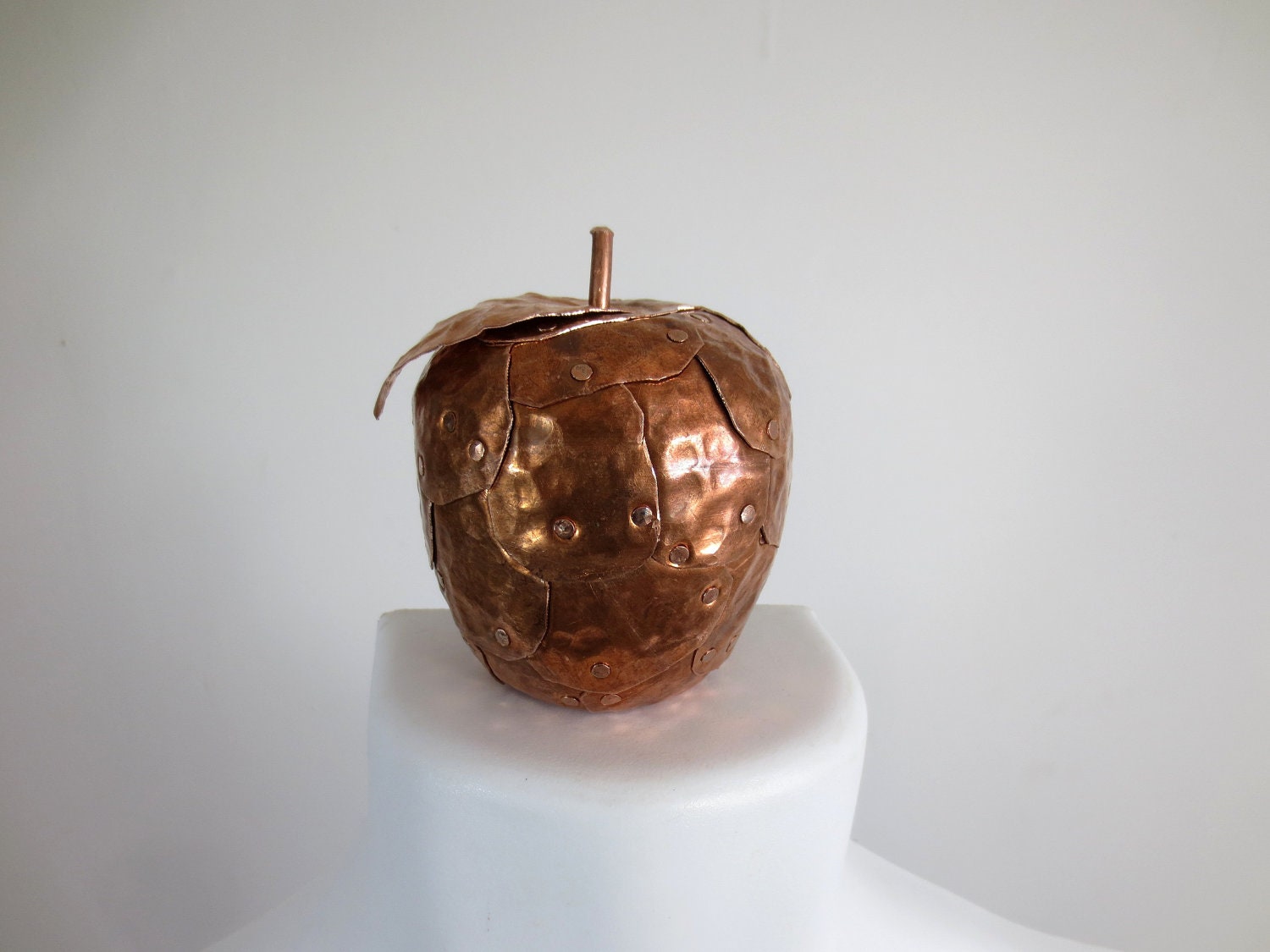 Unique Hammered Copper Apple Sculpture Made to Order - Etsy