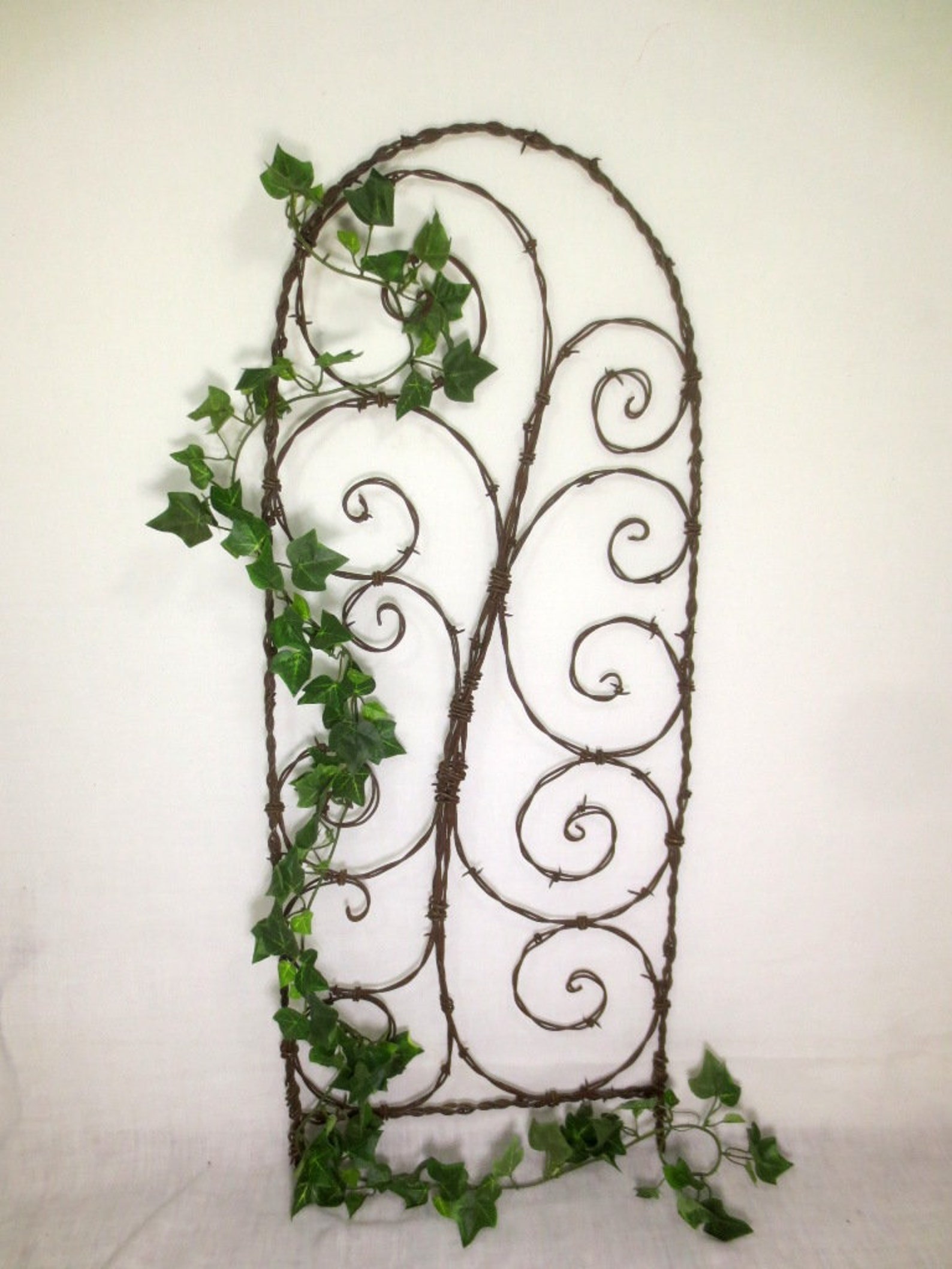 Sexy Spirals Barbed Wire Trellis Made to Order - Etsy