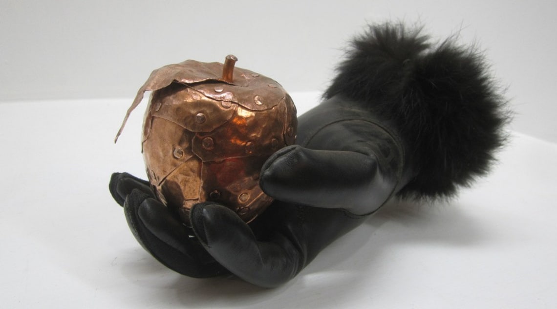 Unique Hammered Copper Apple Sculpture Made to Order - Etsy