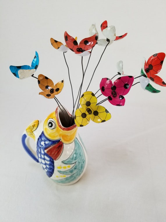 Large Bright Trillium Bouquet of Forever Blooming Tin Flowers | Etsy