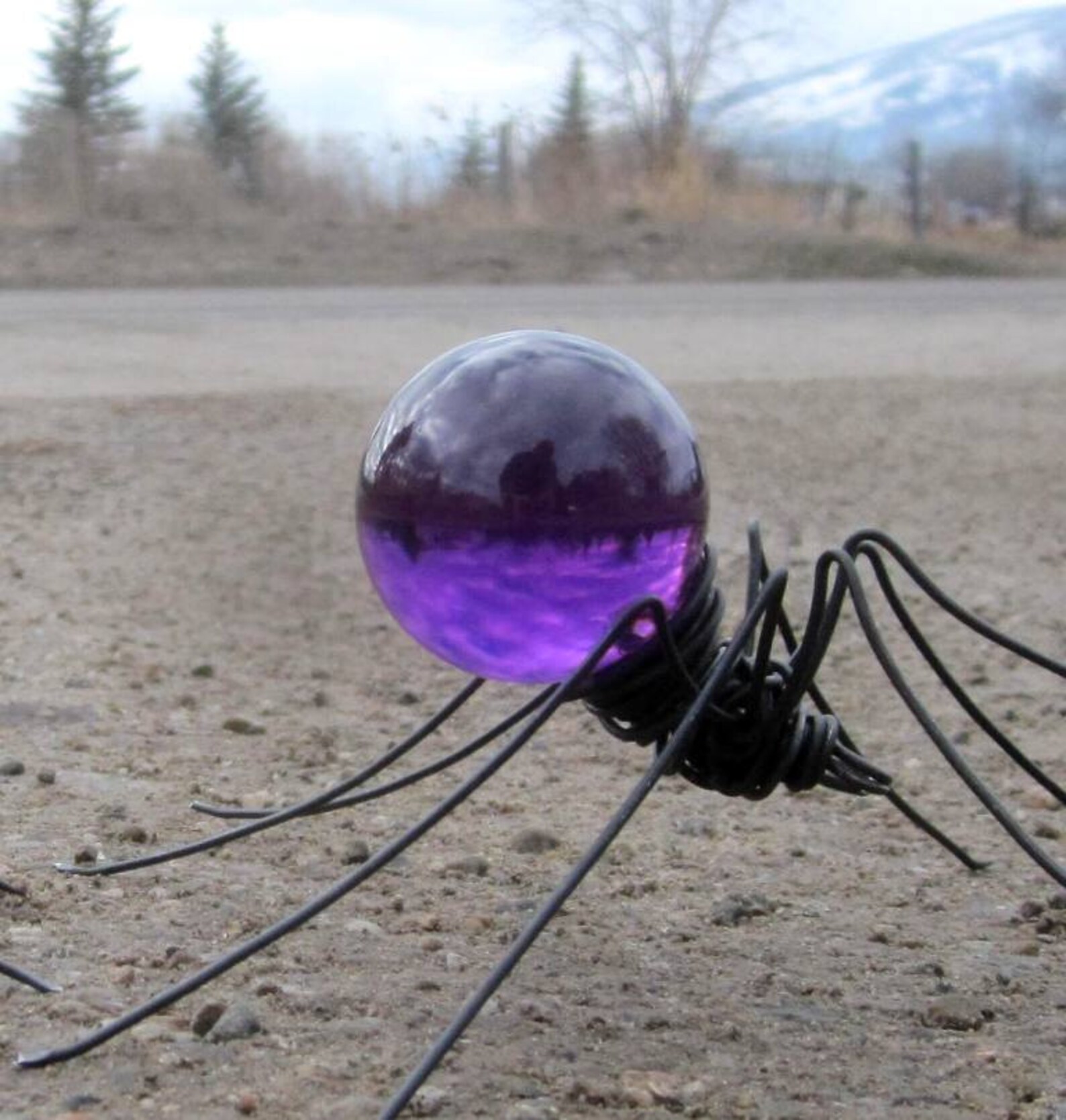 Pair of Marauding Purple Spiders Made to Order - Etsy