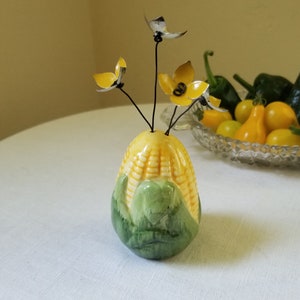Cute Corn on the Cob Shaker Vase With Lovely Yellow Forever Blooming ...