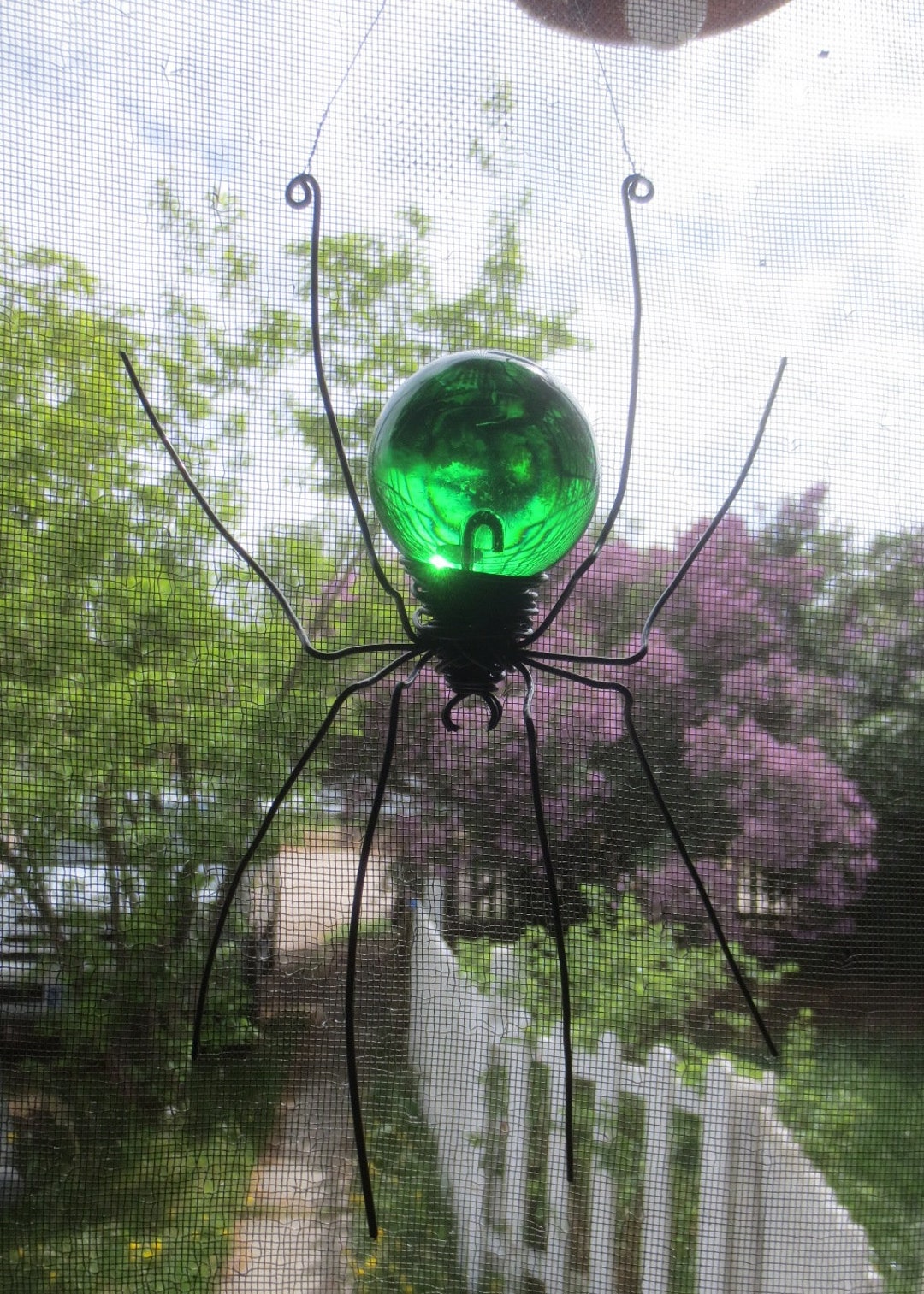 Wonderful Green Sun Catcher Window Spider Hanging Art, Made to Order - Etsy