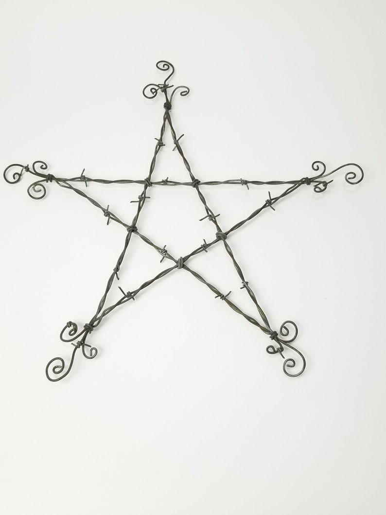 Small and Simple Barbed Wire Star Garden Decoration, Free Shipping in ...