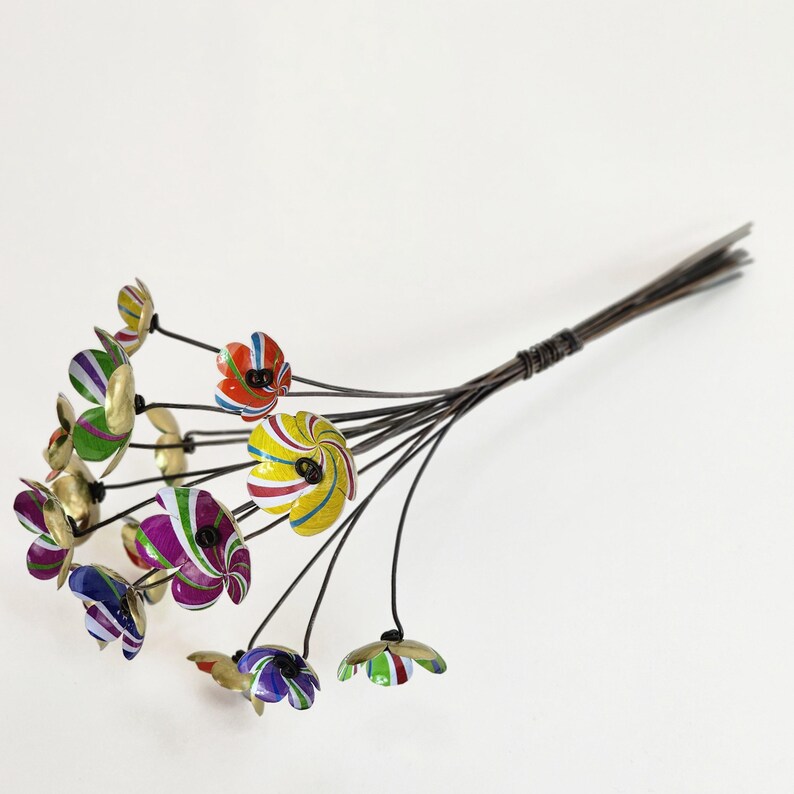 Captivating and Colorful Pinwheel Flowers Bouquet of Forever Blooming ...