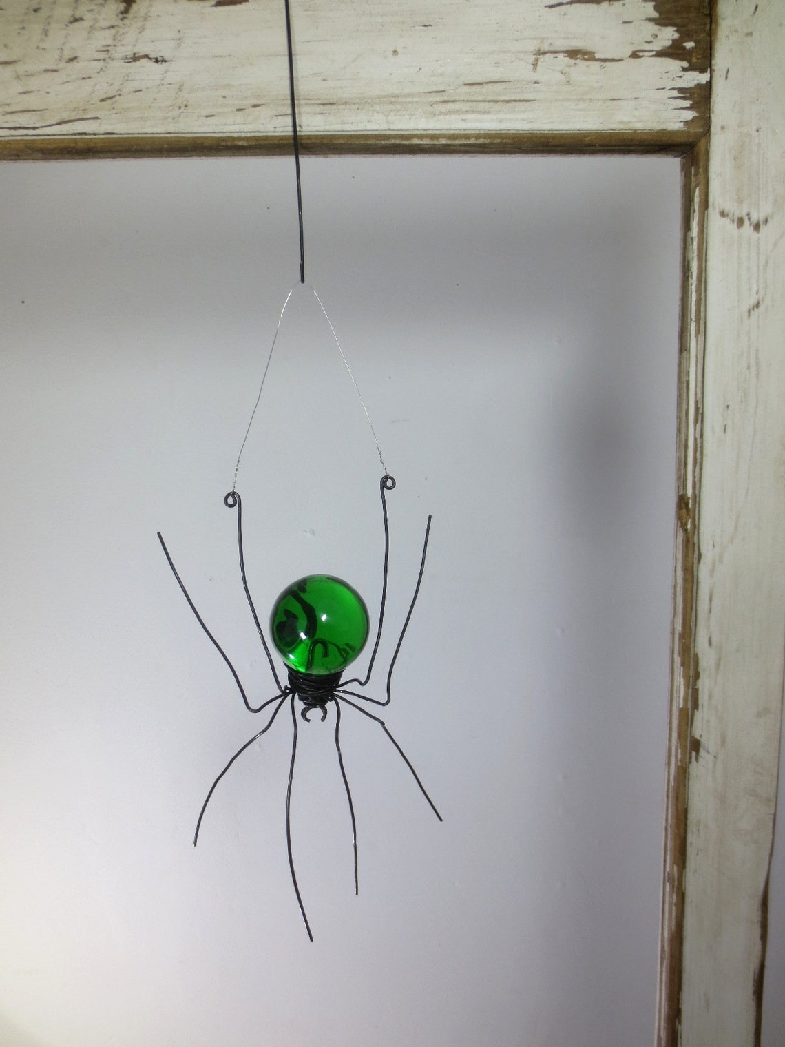 Wonderful Green Sun Catcher Window Spider Hanging Art Made to - Etsy
