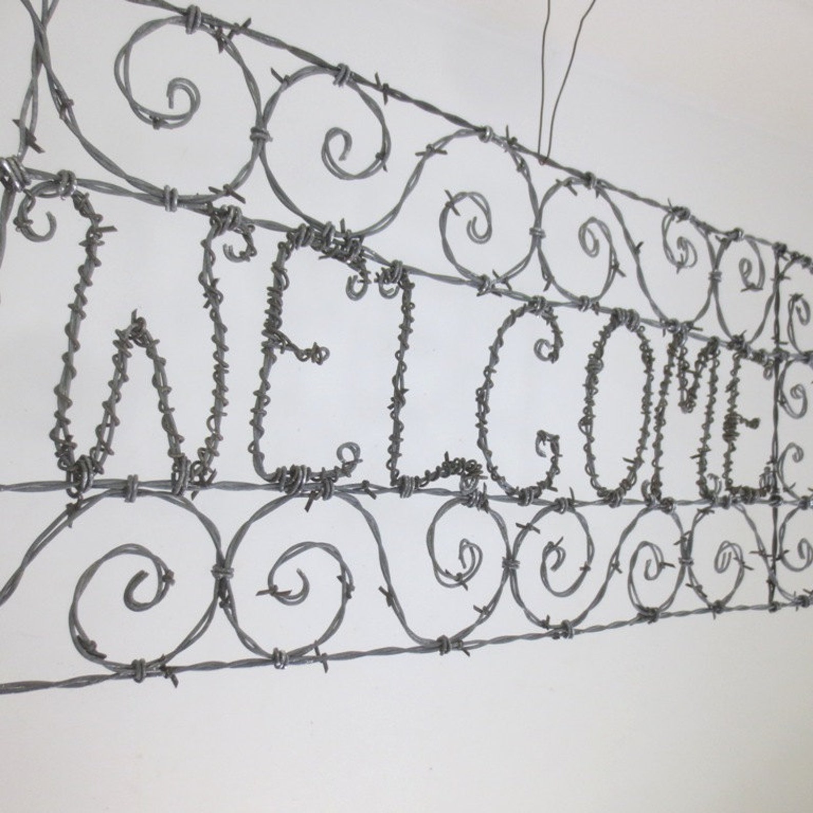 Spirillian Filigree Barbed Wire Welcome Sign Made to Order - Etsy