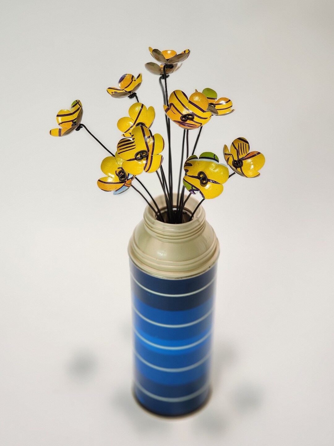 Delightful Yellow Bouquet of Forever Blooming Tin Flowers, Free ...