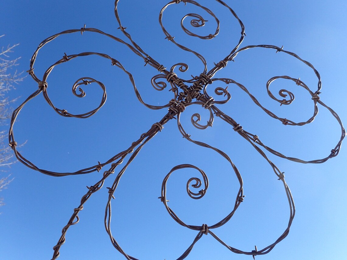 Lucky Spirillian Clover Barbed Wire Hanging. | Etsy