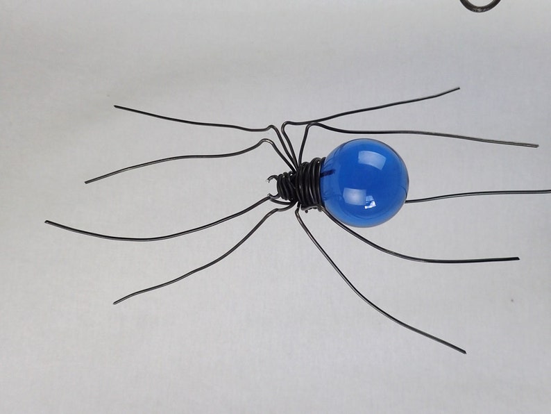 18" Barbed Wire Corner Spider Web With Blue Spider - Etsy