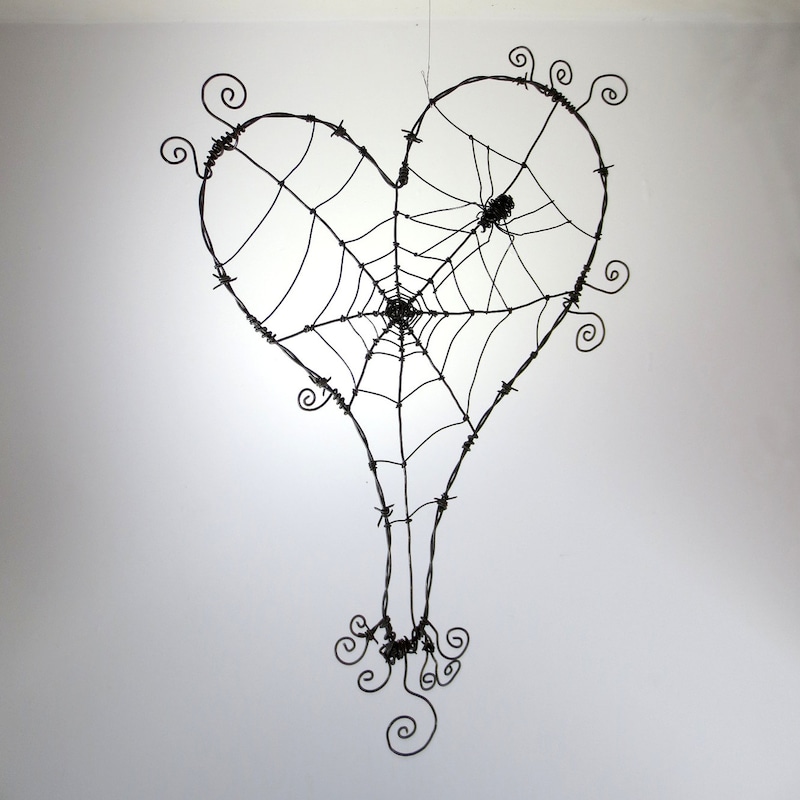 Spider Web Heart - Etsy
