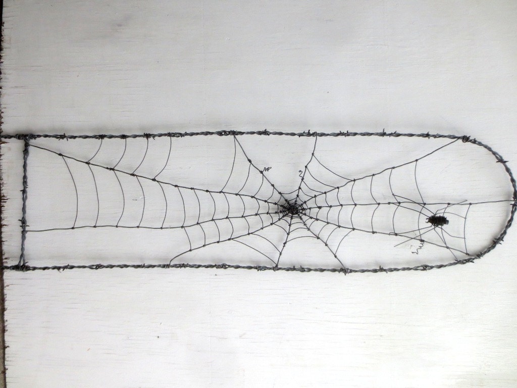 48 Tall Spider In A Tattered Web Barbed Wire Garden | Etsy