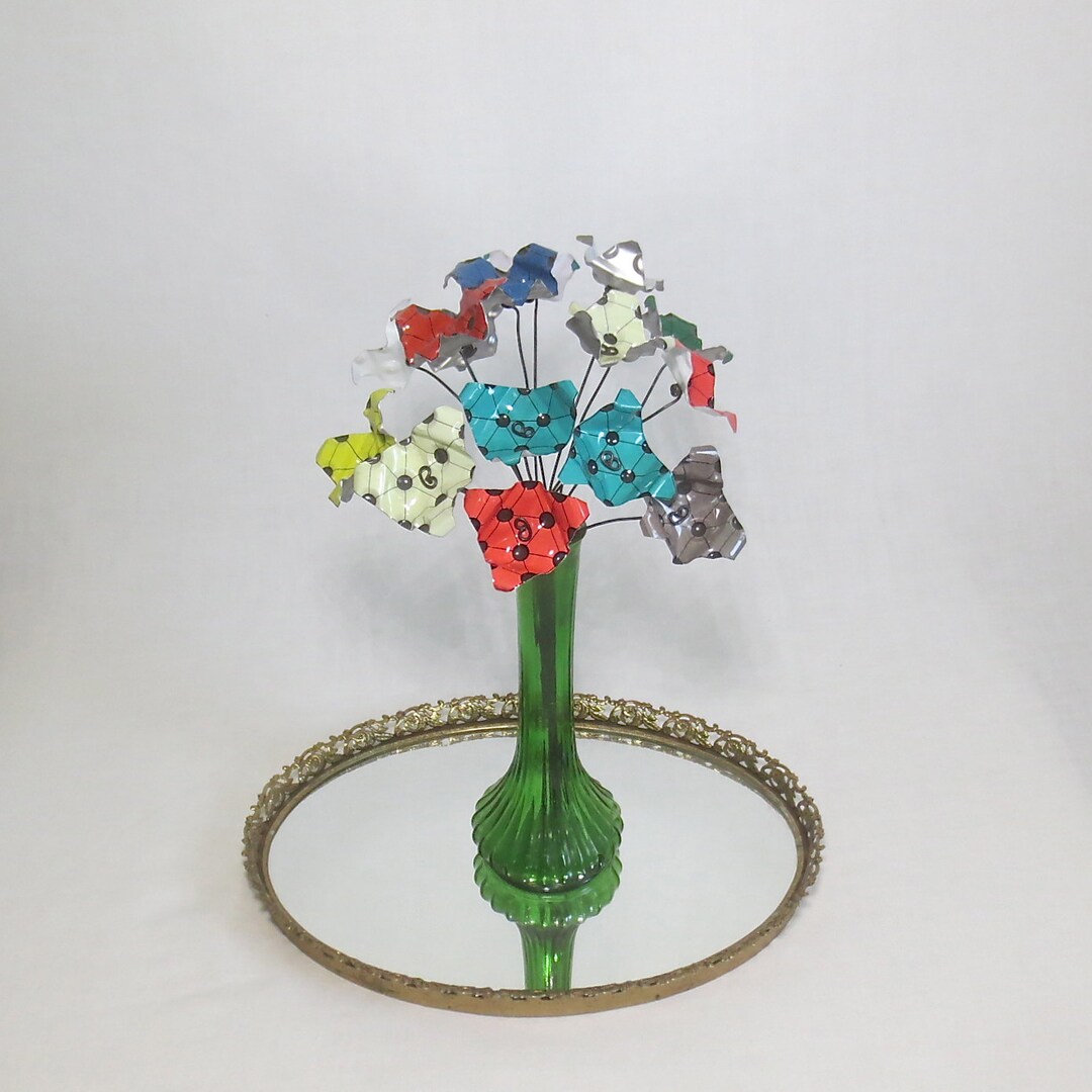Brightly Colored Funky Circus Bouquet of Forever Blooming Metal Flowers ...