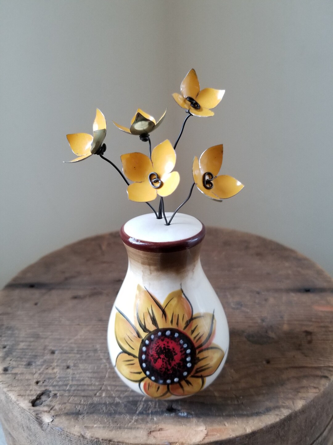 Blossoming Sunny Shaker With Yellow Forever Blooming Flowers Repurposed ...