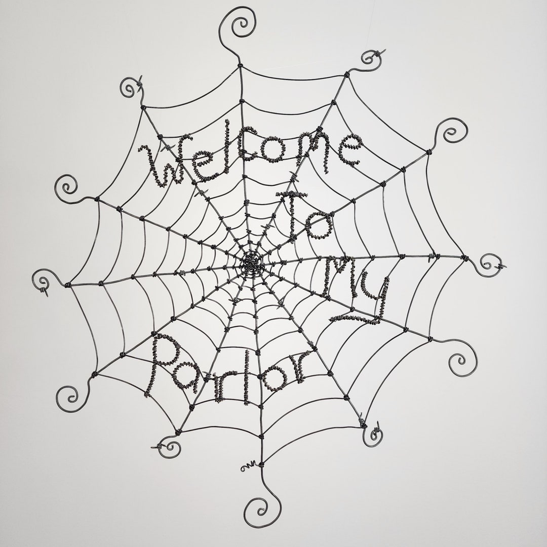 Welcome to My Parlor Barbed Wire Spider Web Made to Order - Etsy