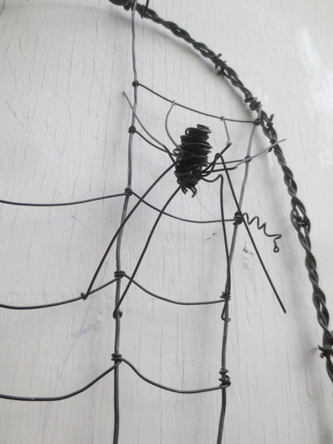 48 Tall Spider in A Tattered Web Barbed Wire Garden - Etsy