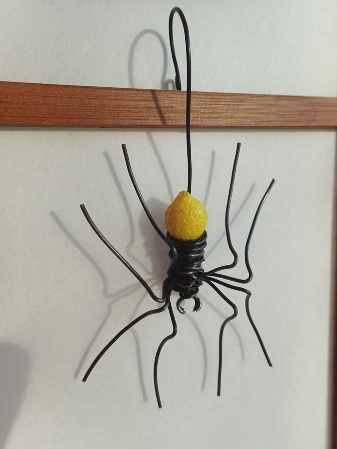 Wee Dangly Yellow Glass Lemon Spider Repurposed Art - Etsy