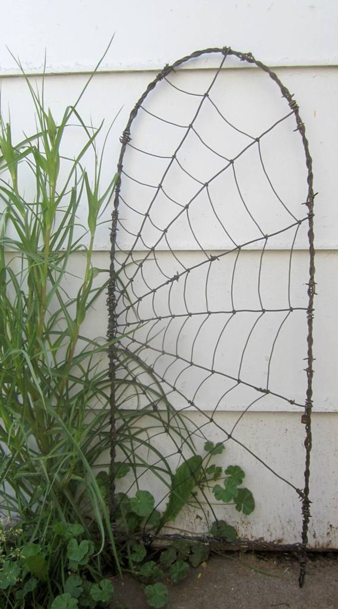 Beautiful Barbed Wire Spider Web Garden Trellis Free Shipping - Etsy