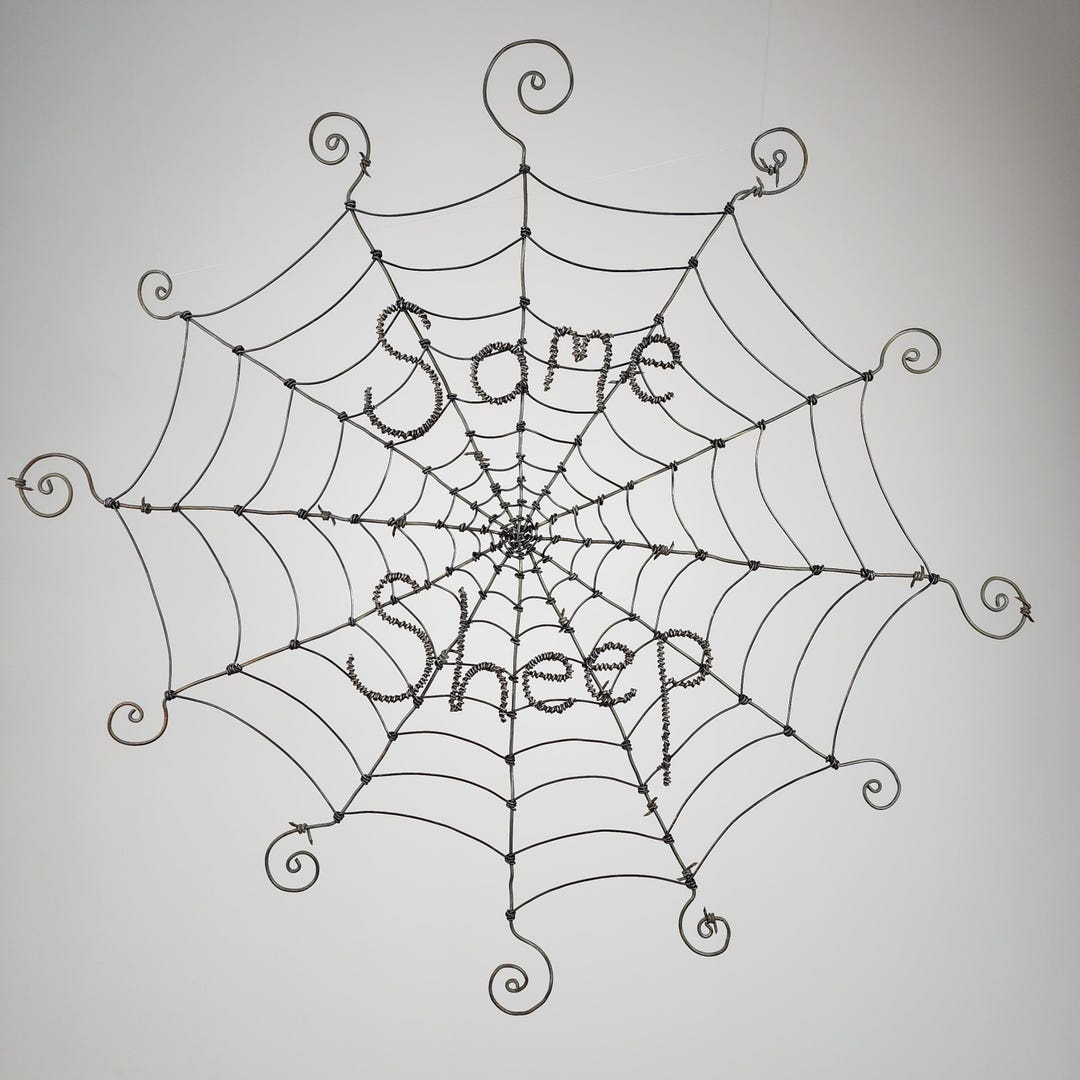 Some Sheep Barbed Wire Spider Web Sculpture Made to Order, Free ...