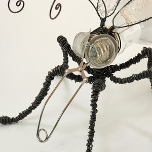 Large Mosquito Like Creature , Light Bulb & Wire Repurposed Sculpture ...