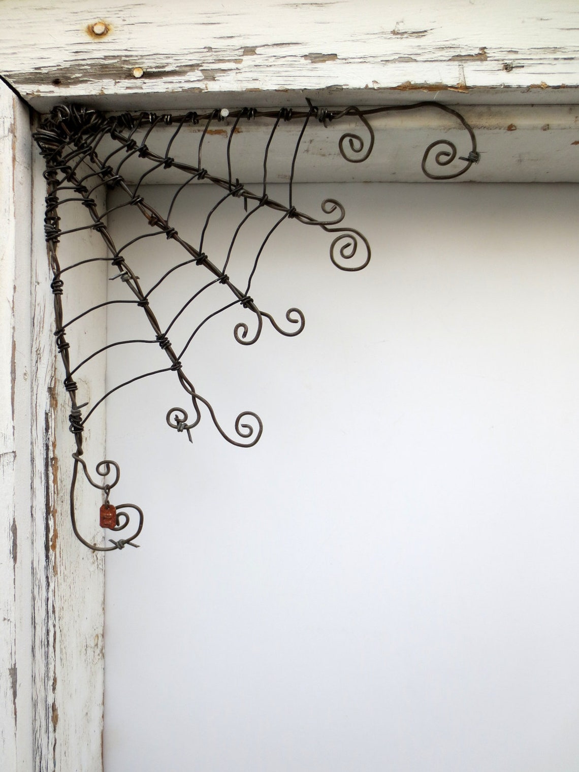 Twin Twistedly Wicked Corner 12 Spider Webs From Barbed | Etsy