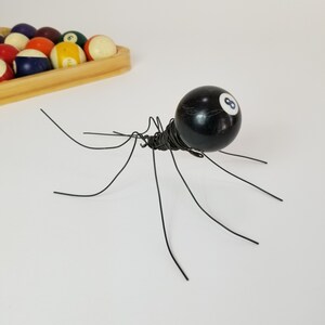 Black 8 Ball Pool Ball Spider Repurposed Art, Free Shipping in US - Etsy