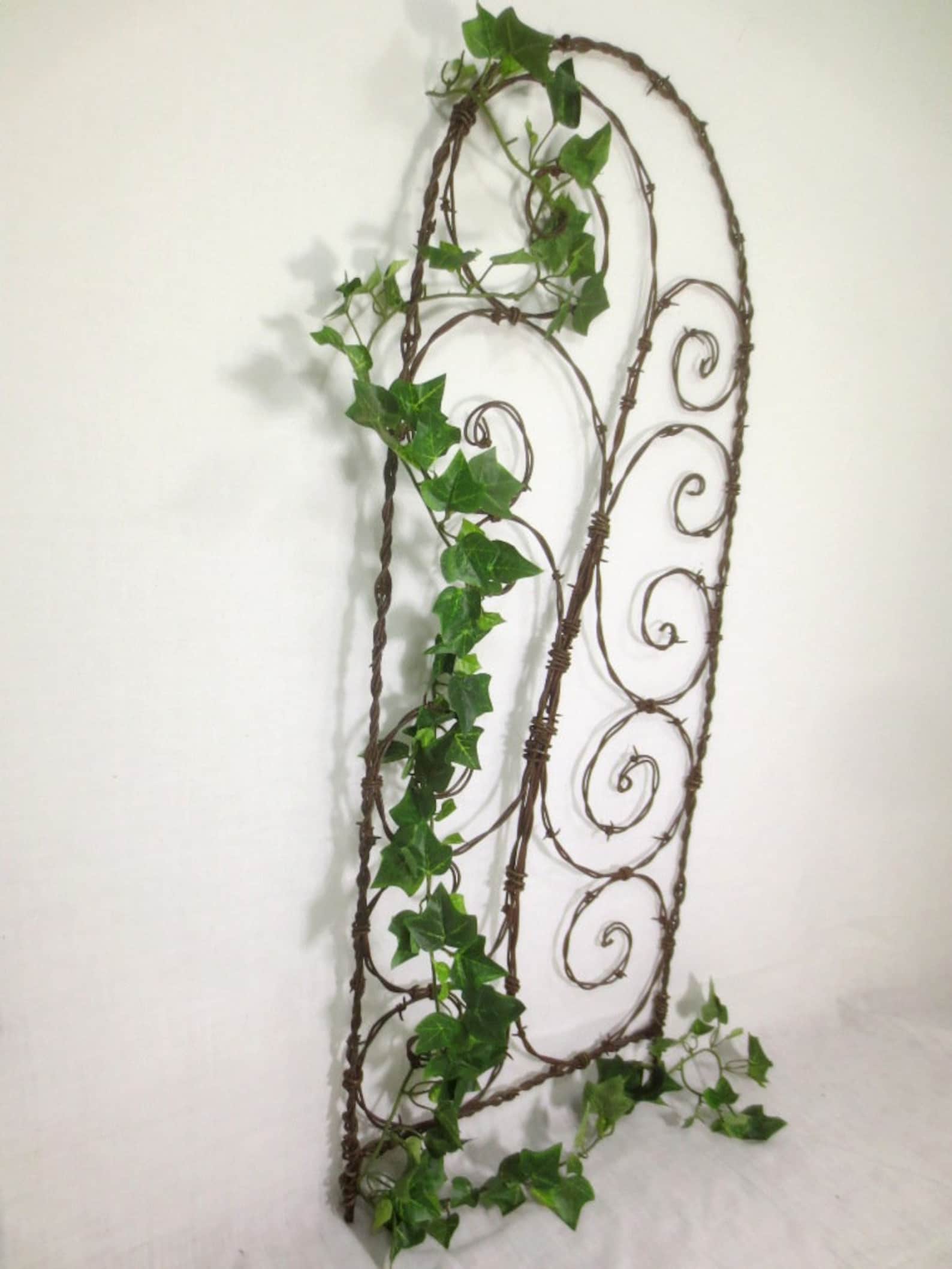 Sexy Spirals Barbed Wire Trellis Made to Order - Etsy