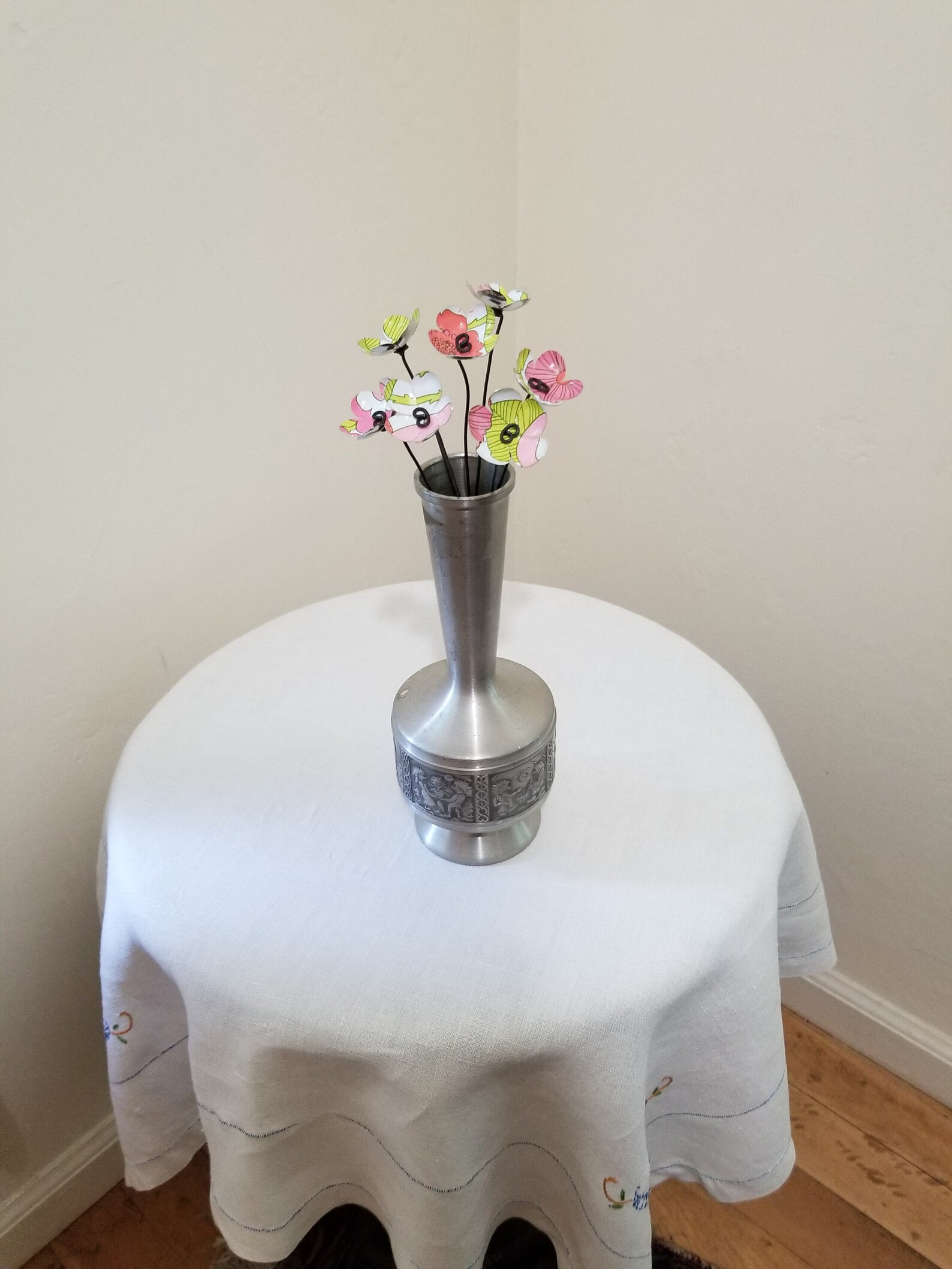 Exciting Pinks and Greens Bouquet Forever Blooming Flowers Repurposed ...