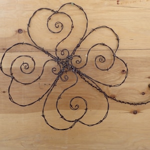Lucky Spirillian Clover Barbed Wire Hanging. - Etsy