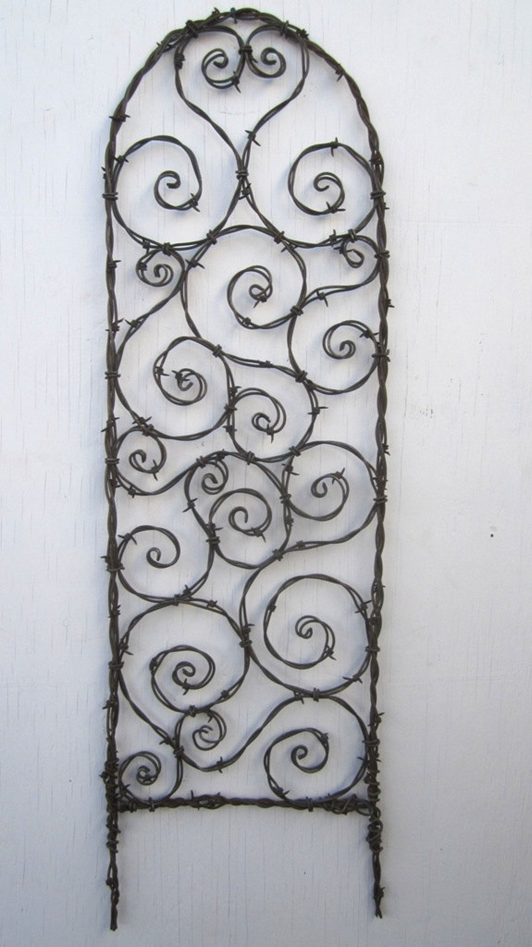 Random Barbed Wire Spirals Trellis Made to Order - Etsy