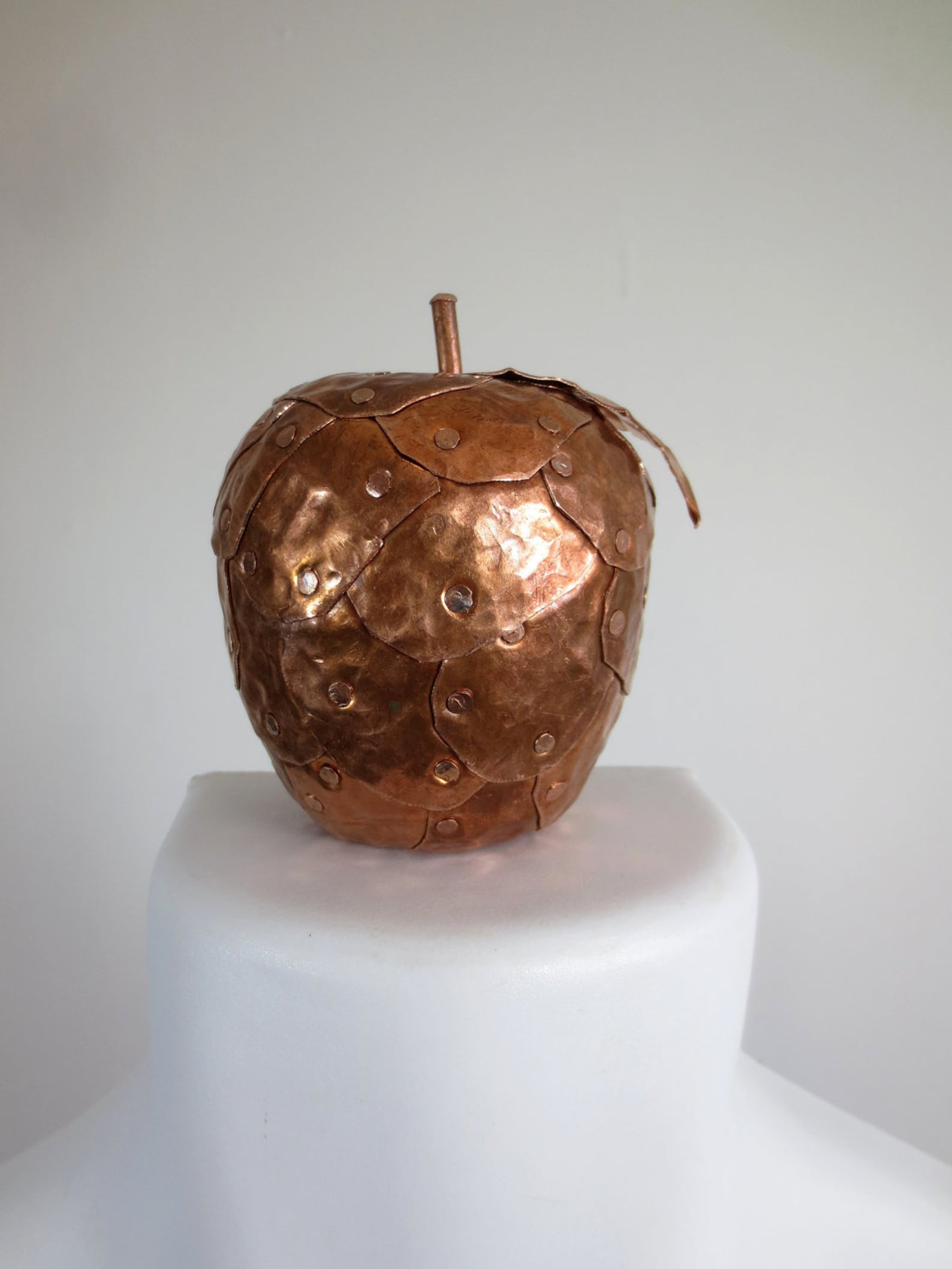Unique Hammered Copper Apple Sculpture Made to Order - Etsy